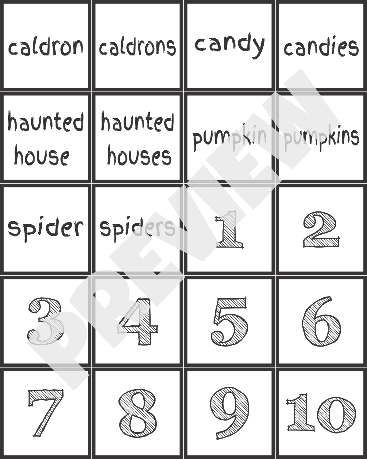 KM Classroom: Halloween Math and Literacy Centers Playing Cards + A Freebie