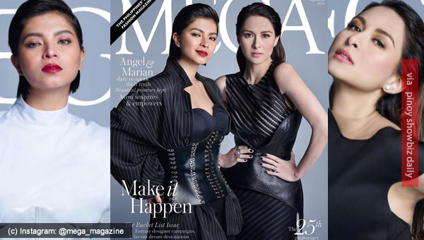 Angel Locsin and Marian Rivera, on the cover of Mega Magazine's 25th ...