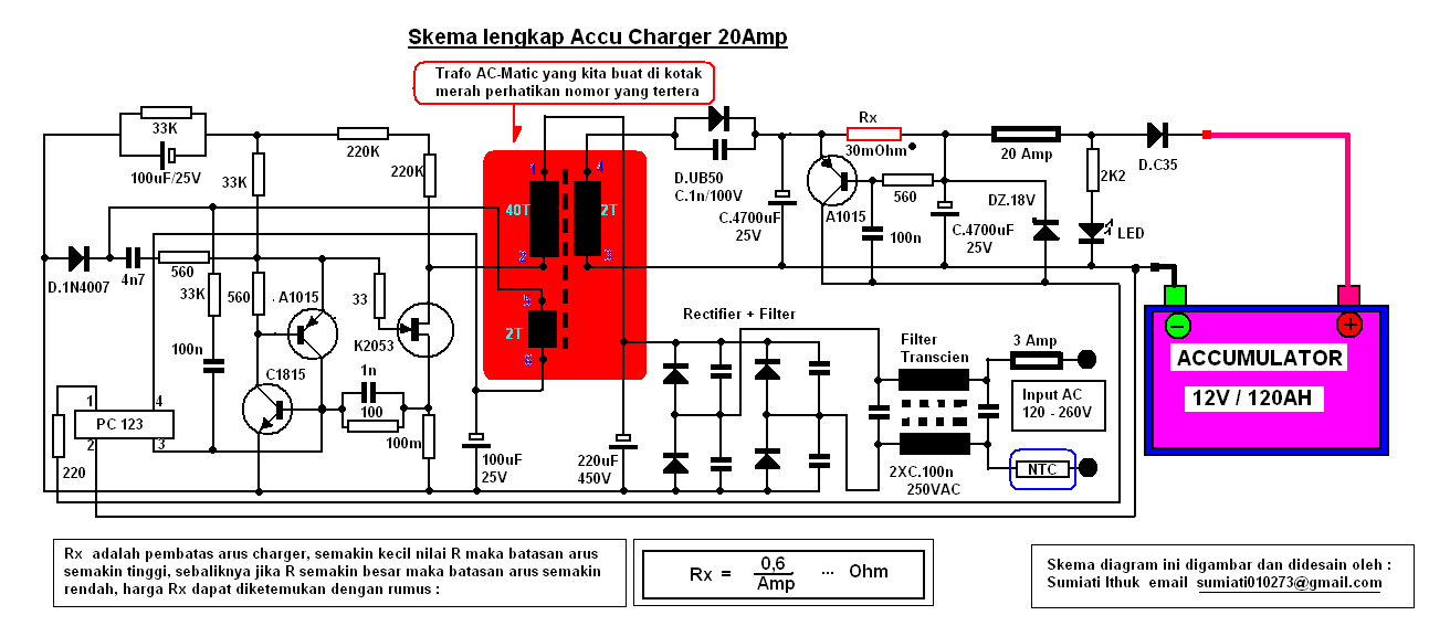 Belajar Membuat AC Matic Untuk Charger Accu dan Power Amplifier