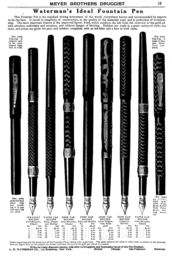 Vintage Pen News: Earliest known Waterman 18