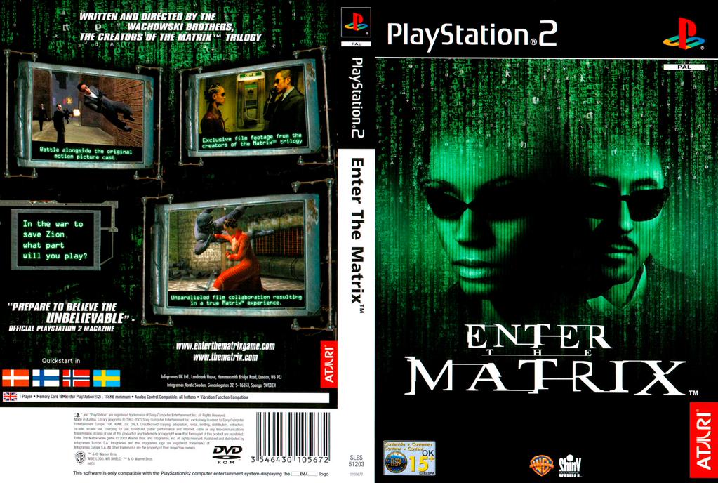 Leandro Capas: Jogo Enter Matrix PS2 DVD Capa