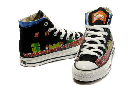 Super Mario High Tops Converse / Mario Bros High Tops Chucks | Colorful ...