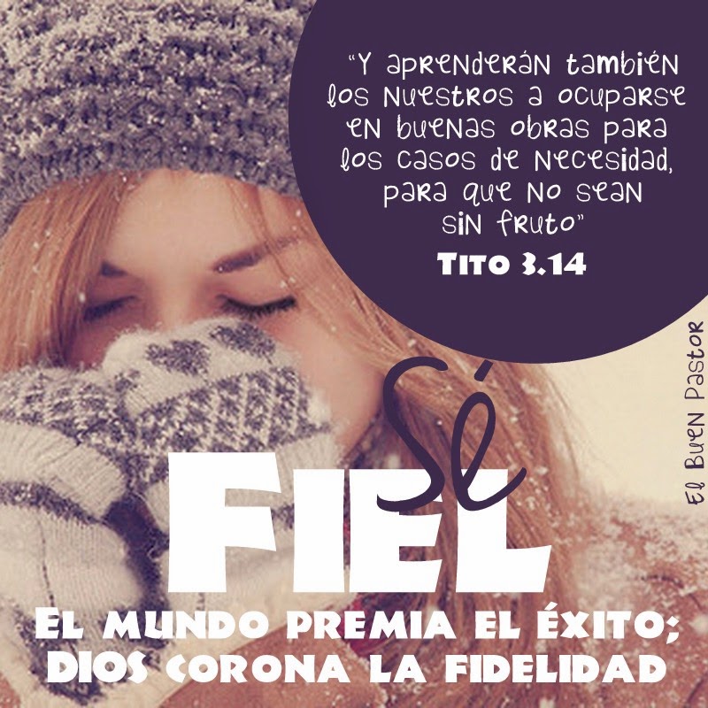 YO SOY EL BUEN PASTOR: Tito 3:14