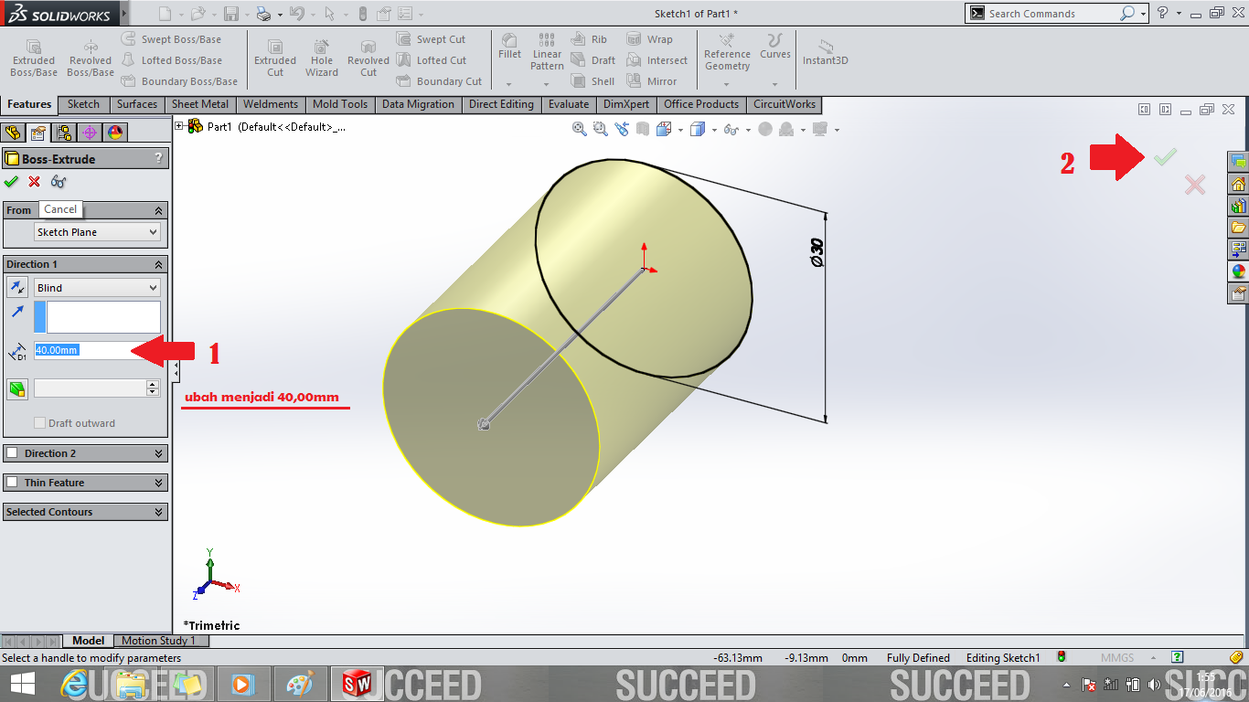 tutoriaal SolidWorks 2014 : Tutorial SolidWorks 2014 membuat bentuk ...