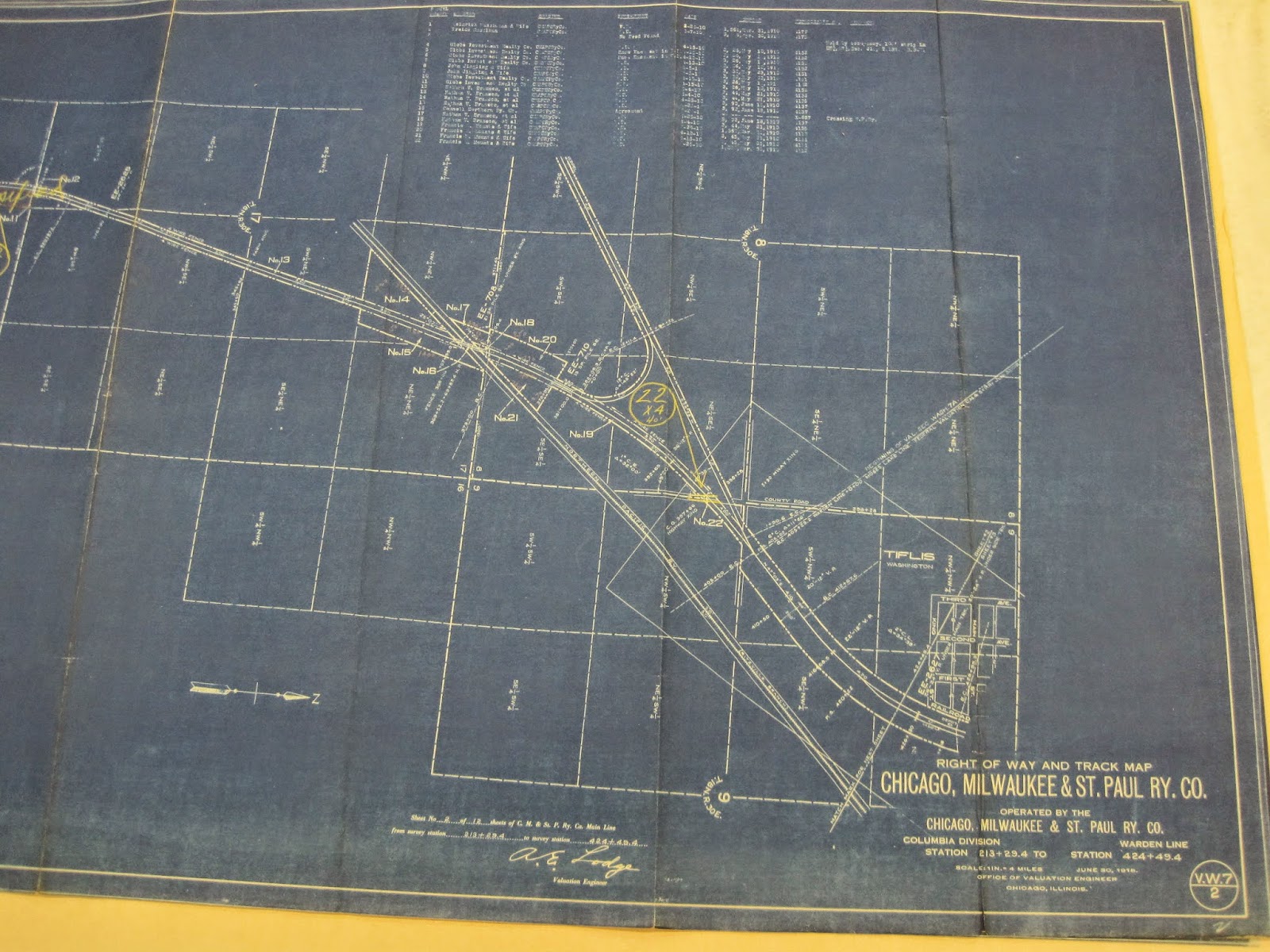 Big Bend Railroad History: Milwaukee Road Map-Tiflis