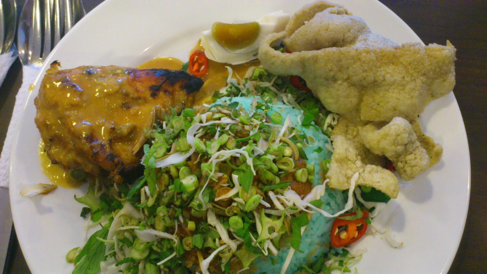 1000 satu rasa: Nasi Kerabu @Yati Ayam Percik