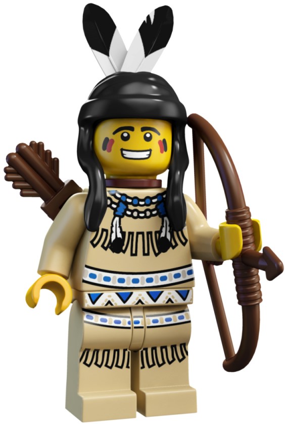 Lego Mini Figures: Lego 8683 Series 1 Minifigure: Tribal Hunter