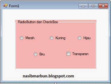 Nasib Marbun: RadioButton dan CheckBox VB.Net 2008