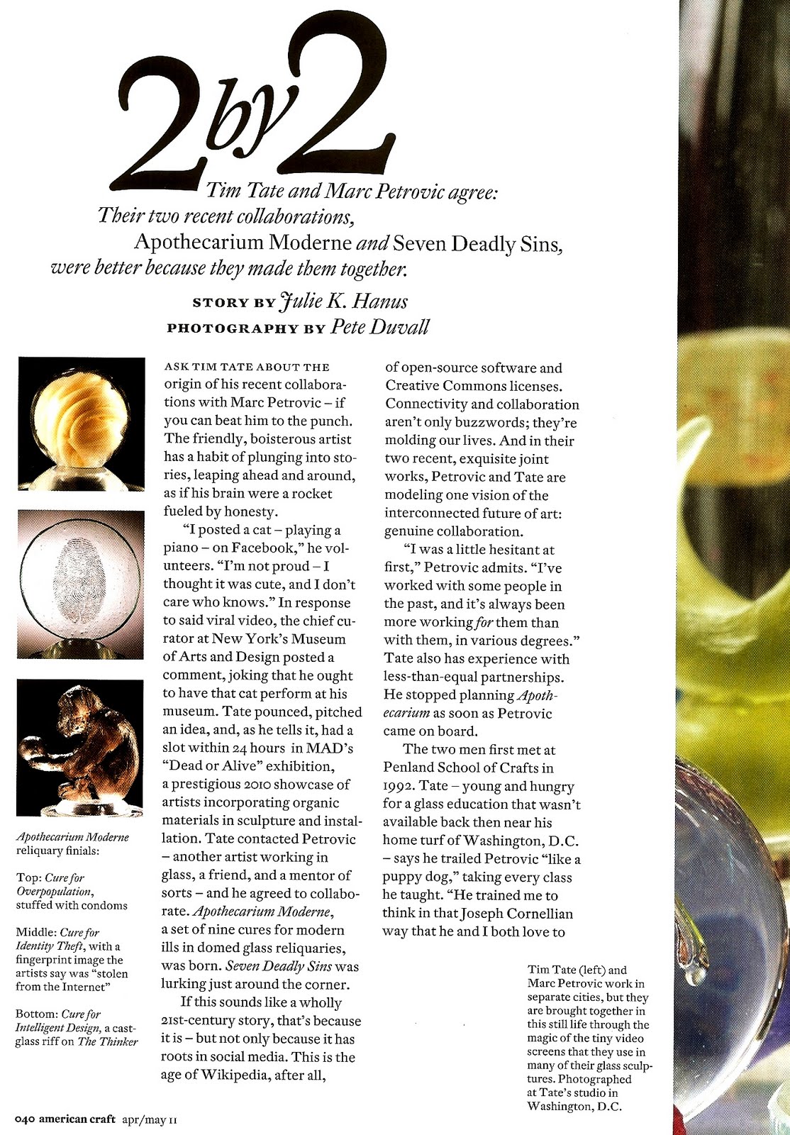 American Craft on Tim Tate & Marc Petrovic Collaborations | Washington ...