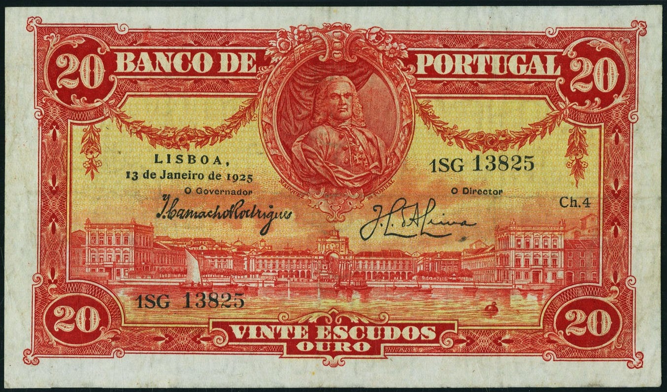 Portugal 20 Escudos banknote 1925|World Banknotes & Coins Pictures ...
