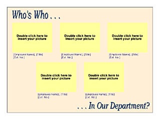 Office Template: Who's Who Flyer