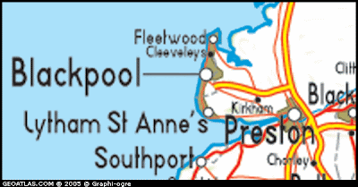 Blackpool Regions Map | United Kingdom Map Regional City Province