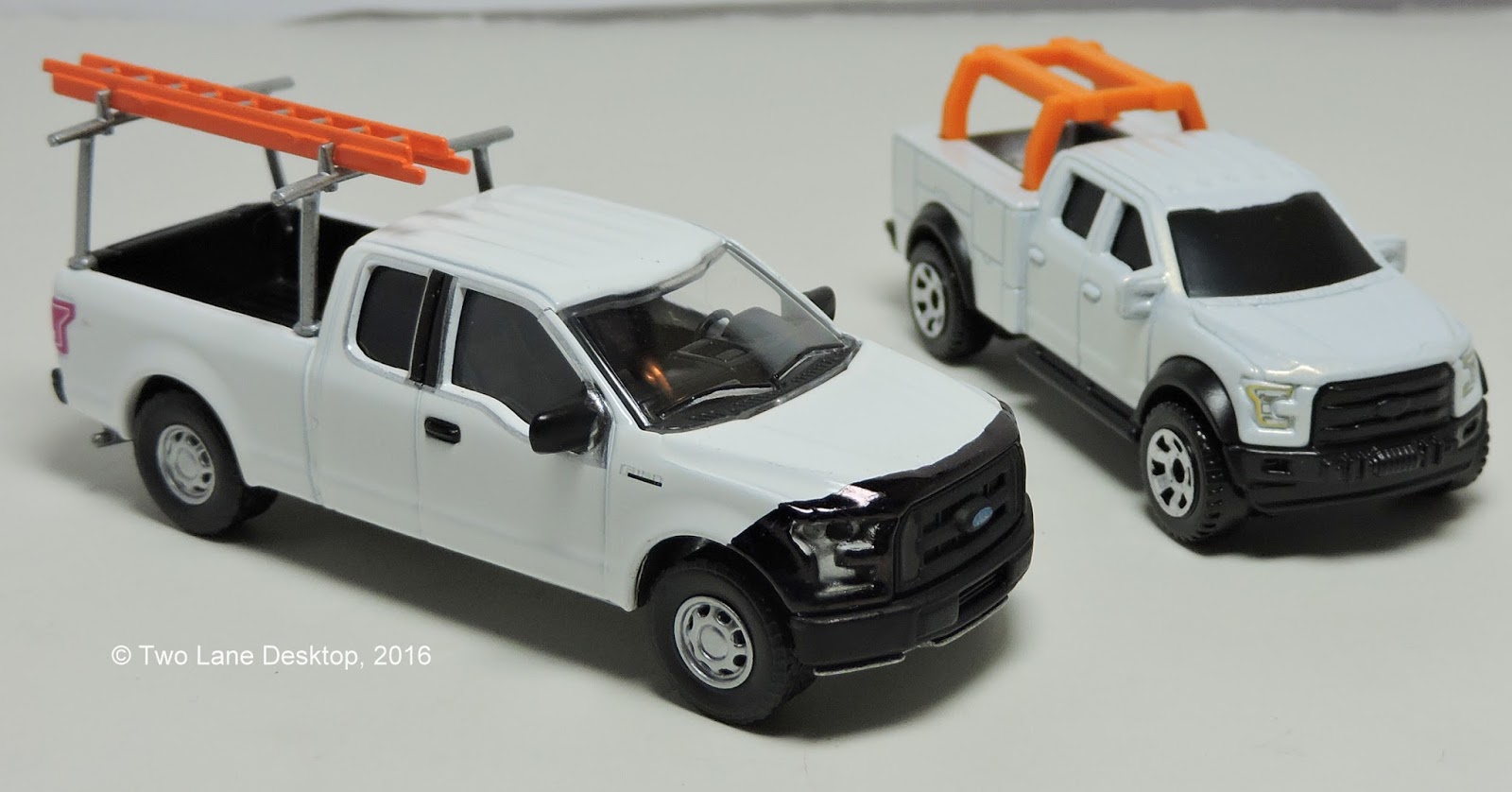 Greenlight and Matchbox 2015 Ford F-150 Contractor Trucks and M2 ...