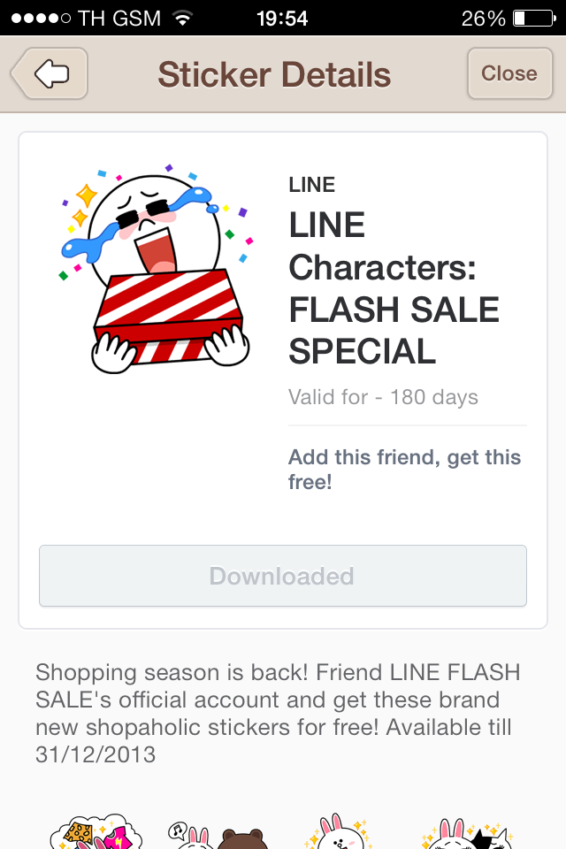 LINE Stickers Community: LINE Characters FLASH SALE SPECIAL
