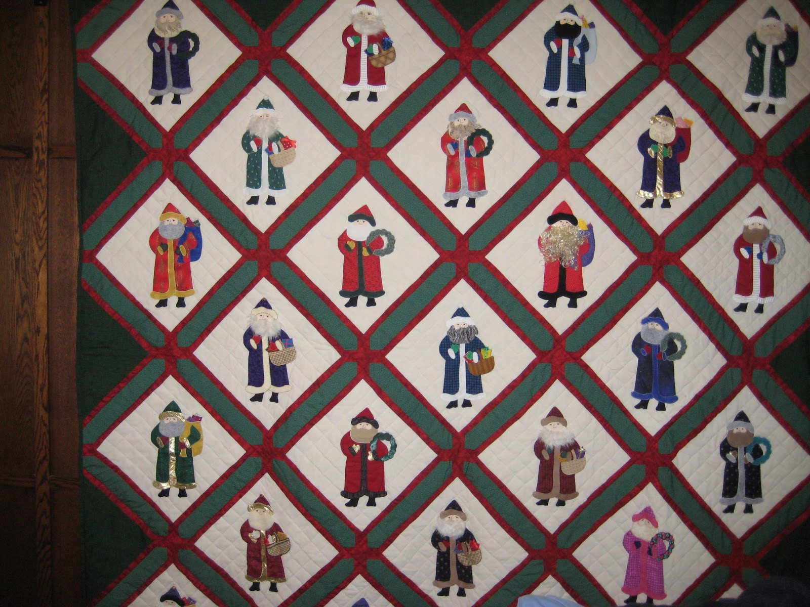 Threads on the floor: Santa Quilt
