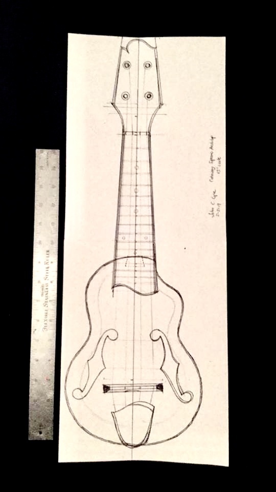 Tiwi Mini Ukuleles: Cutaway Soprano Archtop Blueprint