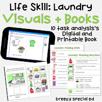 Life Skill Laundry Visuals for Special Education - Breezy Special Ed