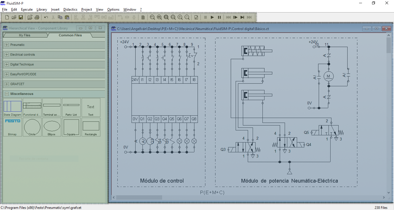 FluidSIM Control digital - Tutorial 1: Interfaz del programa | P(E+M+C)
