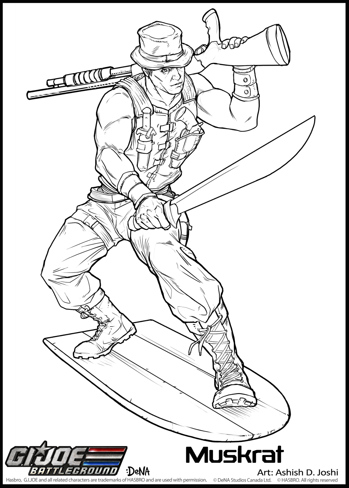 ATOMIC HERMIT: G.I.JOE Battleground line Art