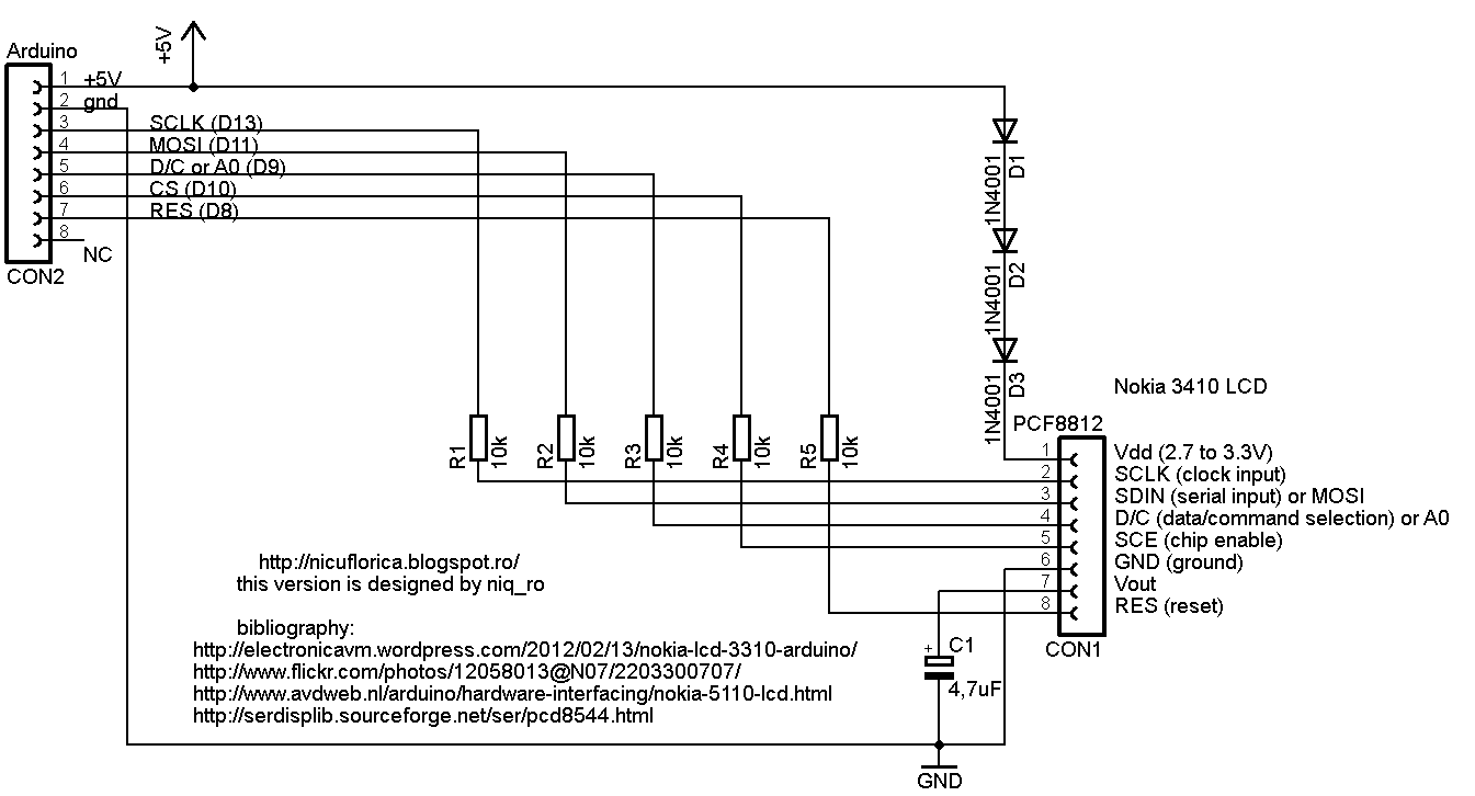 Nicu FLORICA (niq_ro): Afisaj de Nokia 3410 comandat de Arduino (III)