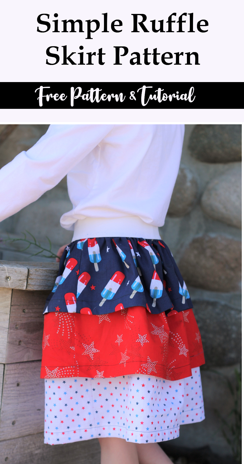 Red, White and Blue Ruffled Skirt | Sew Simple Home
