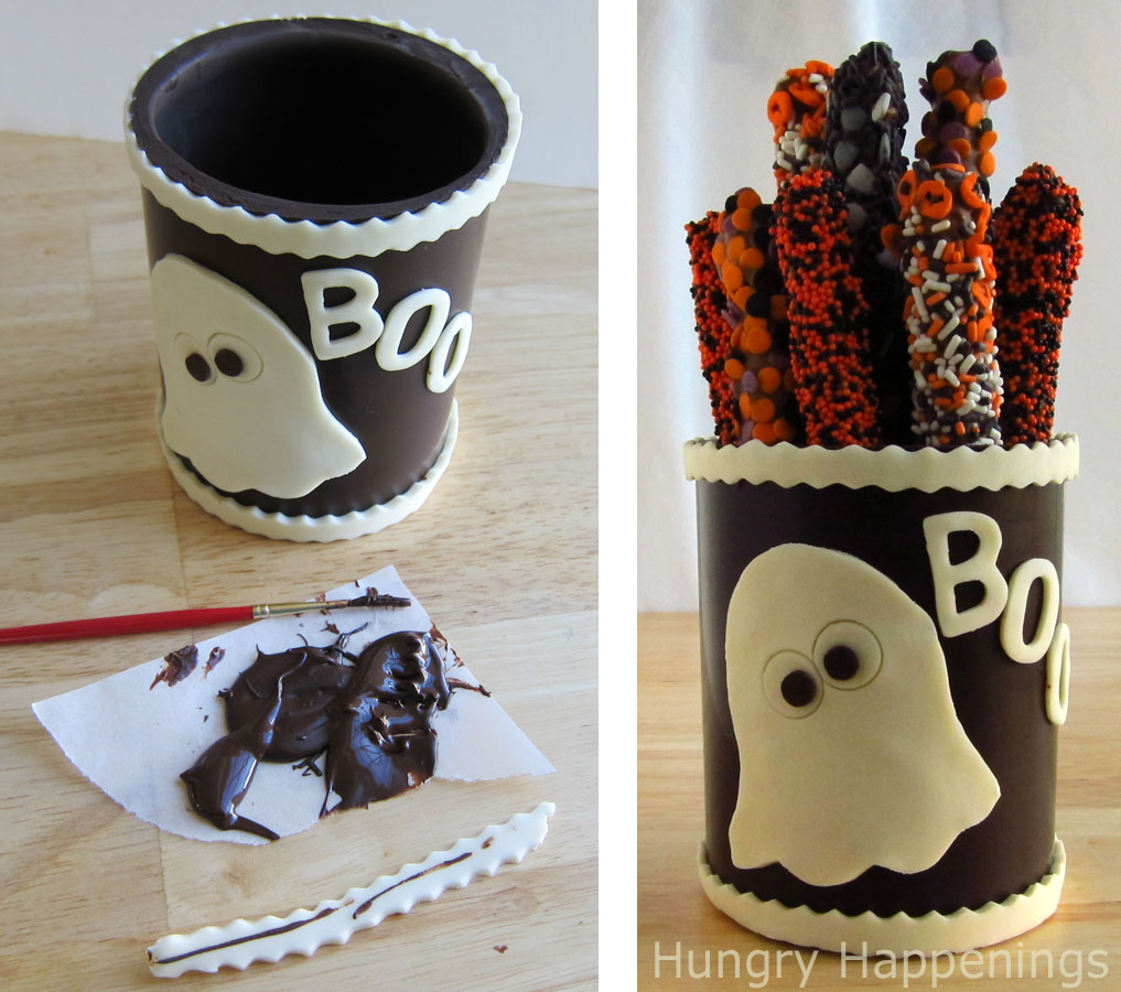 How to Make Chocolate Canisters filled with Halloween treats - Hungry ...