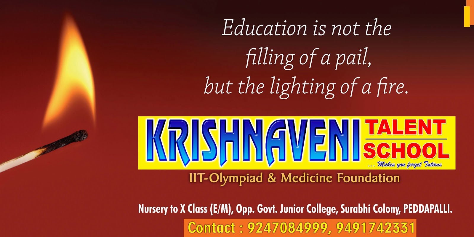krishnaveni talent school hoarding designs | naveengfx