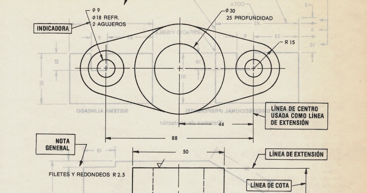 Elementos básicos de acotación 1.1 ~ Mecánica Cbtis 26