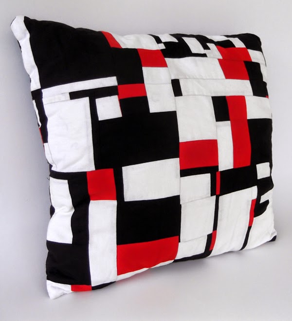 Textile Arts Now: An abstract patchwork inspired by Mondrian's art work