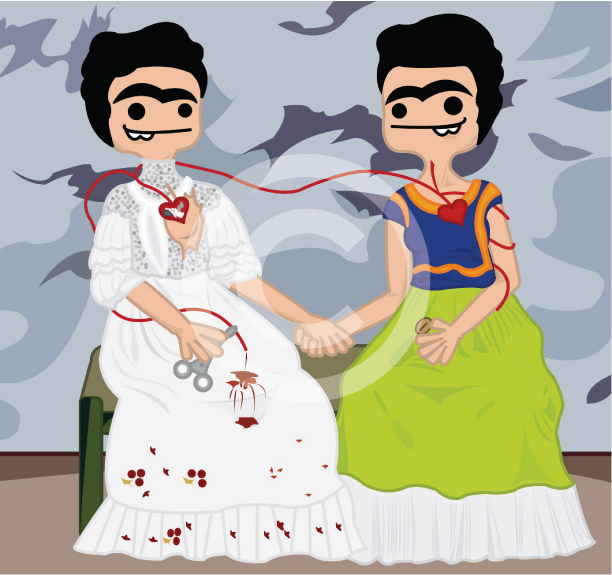 Frida Kahlo: Mi versión de "Las dos Fridas"