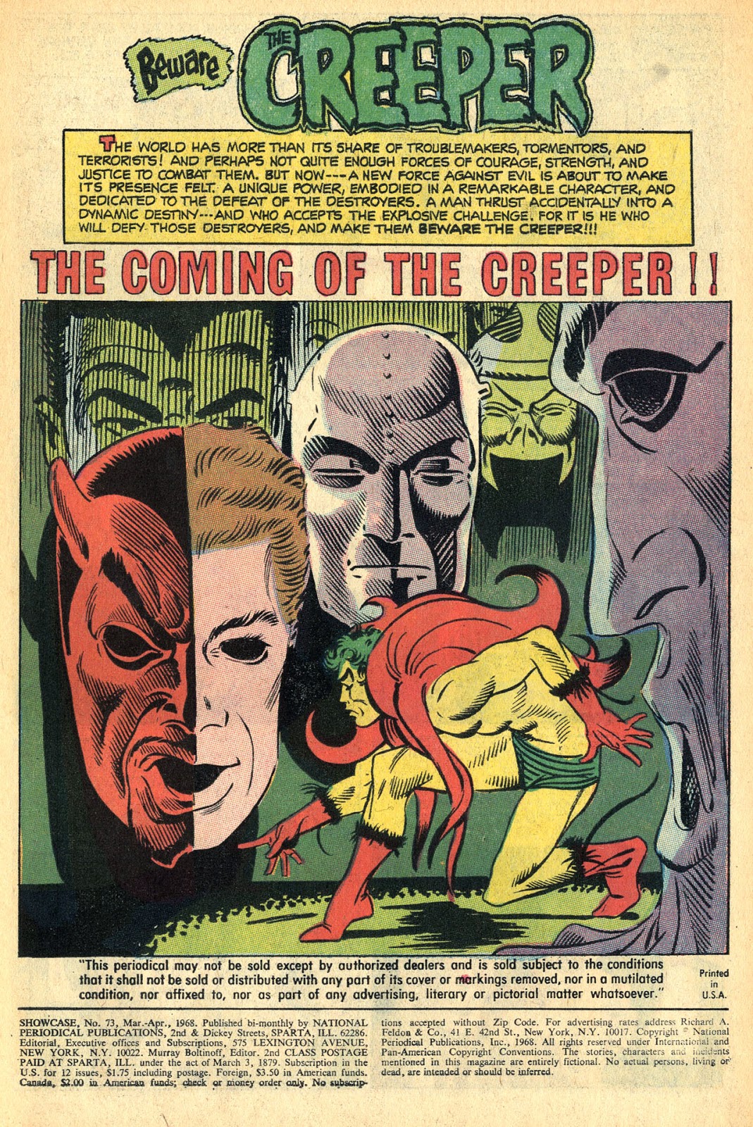 Diversions of the Groovy Kind: Steve Ditko's The Creeper--Covers and ...