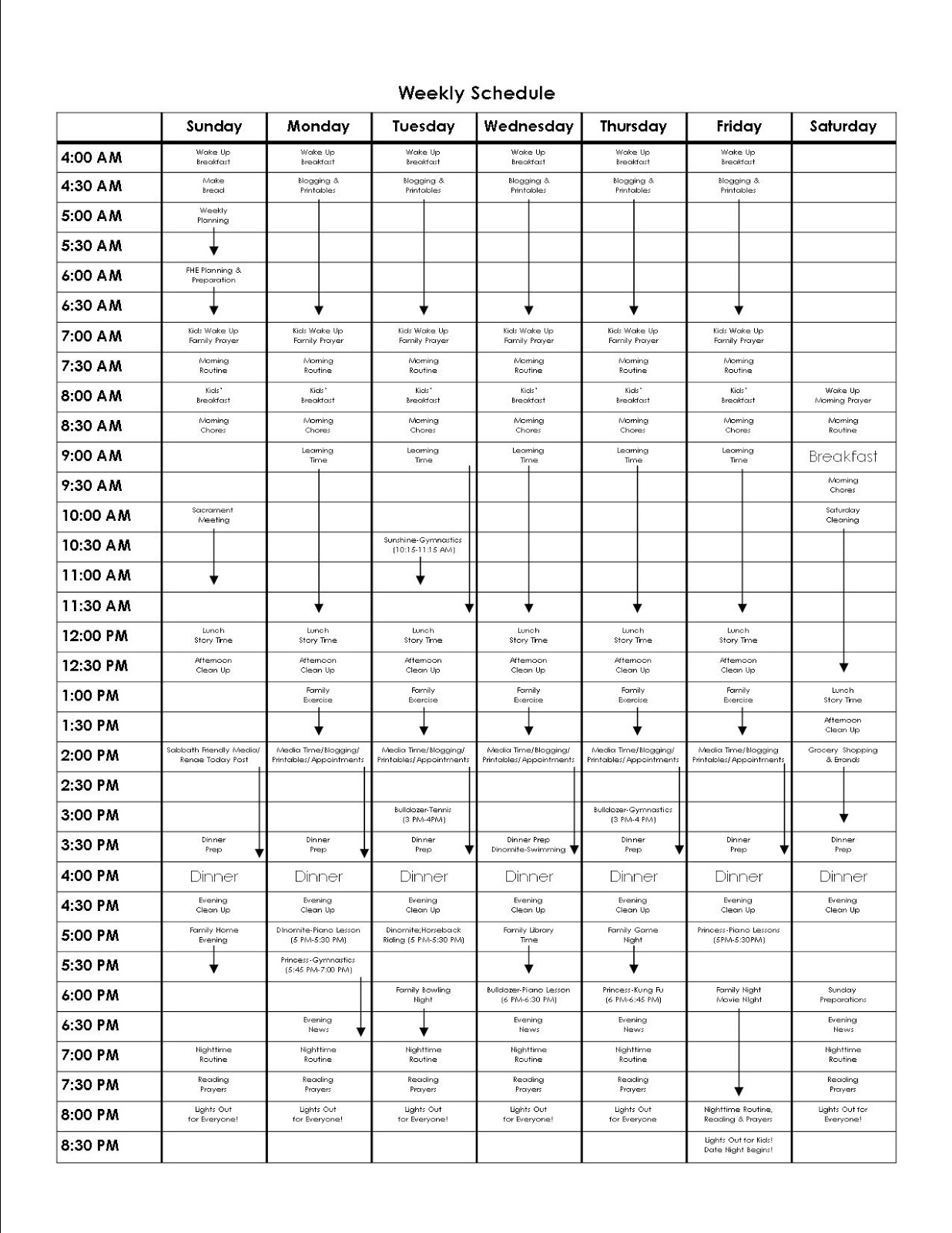 Our School Year Routines and Schedules - Every Star Is Different