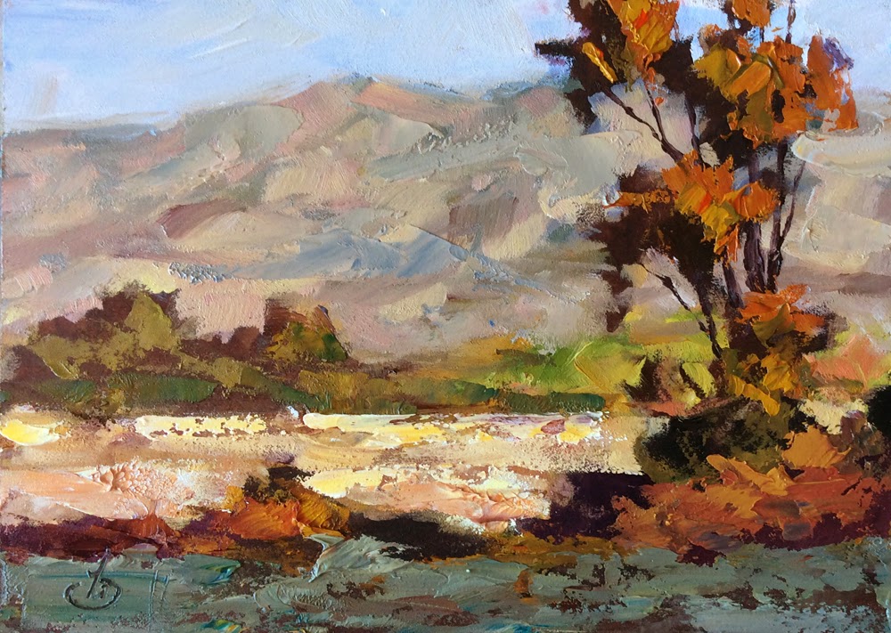 TOM BROWN FINE ART: PLEIN AIR 5x7 OIL PAINTING by TOM BROWN