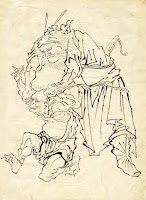 Ukiyo-e Gallery: Shoki the Demon Queller - Hokkei Toyota