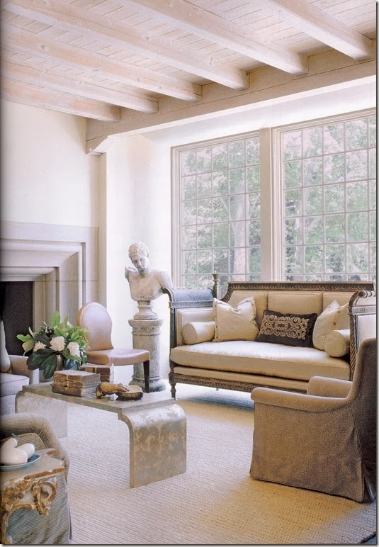 White Ceiling Beams