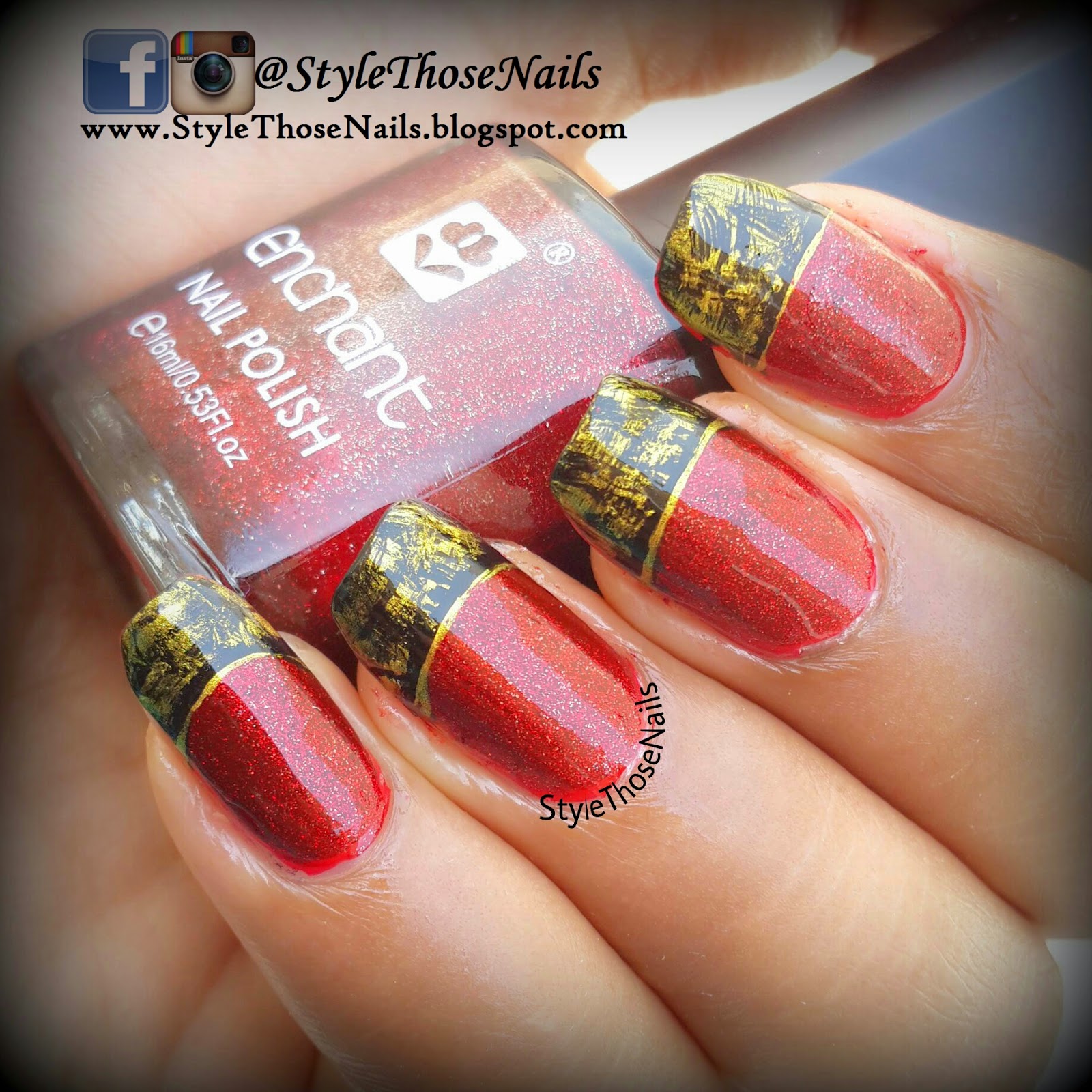 Style Those Nails: Distressed French Tip Nails- Red Nails for Fall
