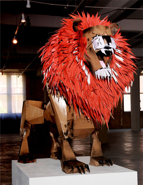 My Owl Barn: Artist Creates Amazing 6 Foot Tall Sculptures With Shoe Boxes