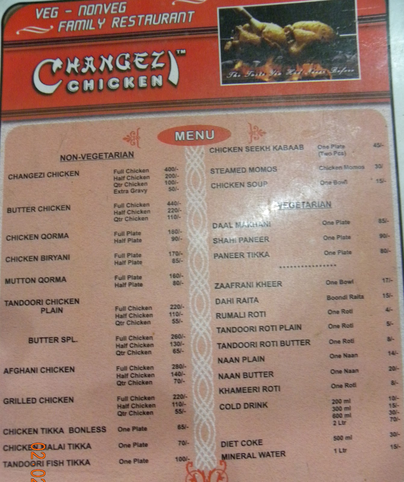 The Old Delhi Culinary Trail - Changezi Chicken - Restaurant Review ...