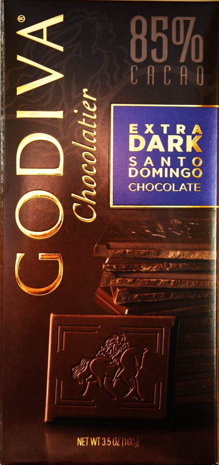 One Golden Ticket: Review: Godiva 85% Extra Dark Santo Domingo
