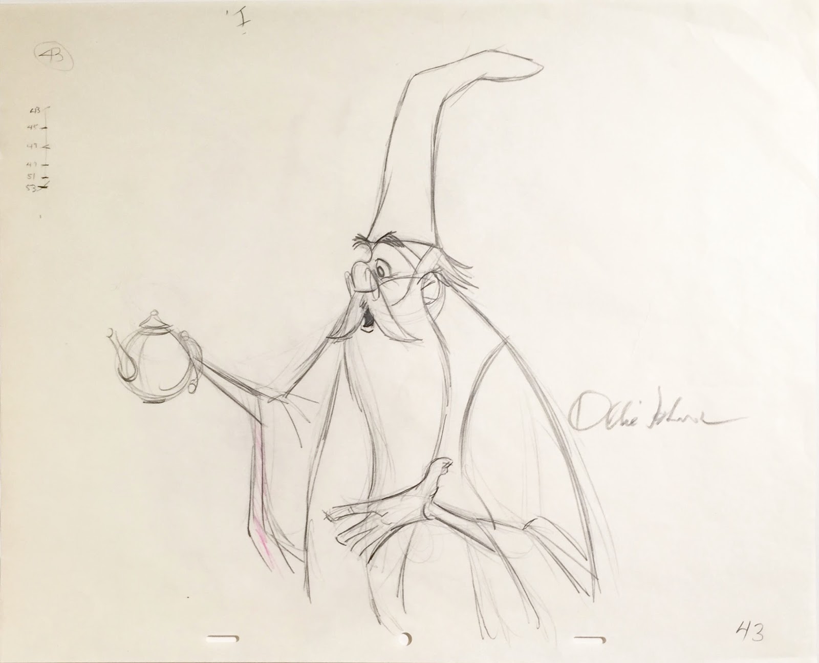 Animation Collection: Original Production Animation Drawing of Merlin ...