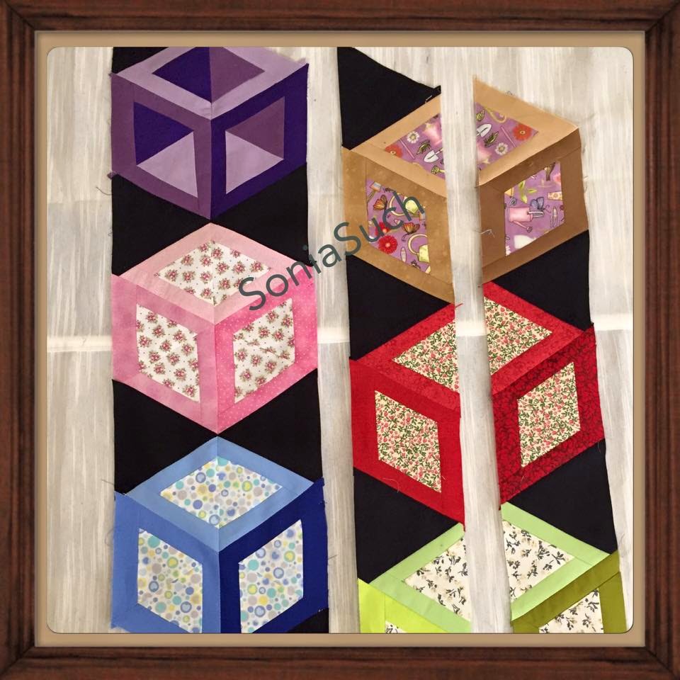 T E M P O D E V I V E R B E M: PATCHWORK TRIDIMENSIONAL - CUBOS 3 D