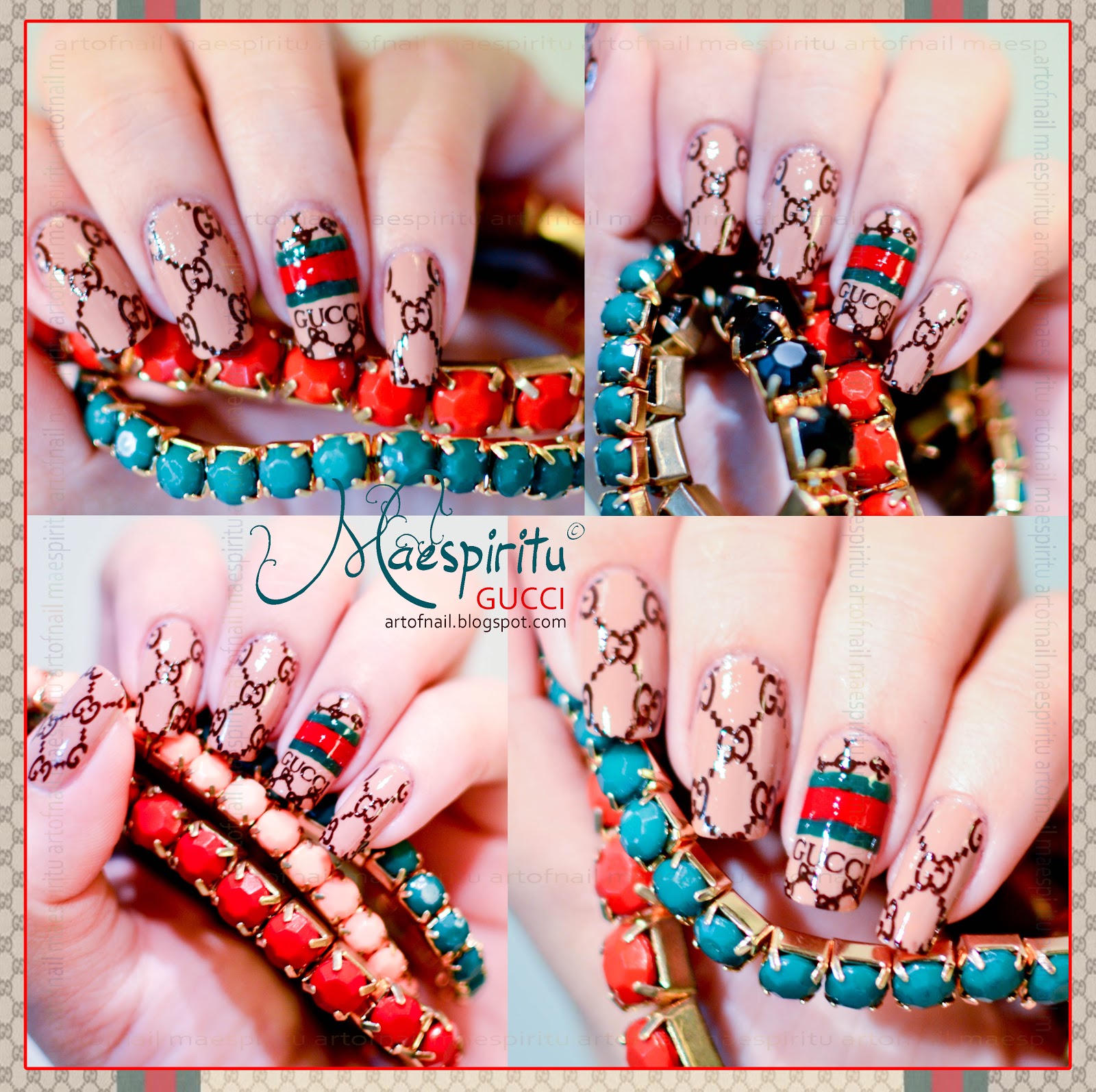 ART OF NAIL: Birthday, Gucci, and Kitty nails