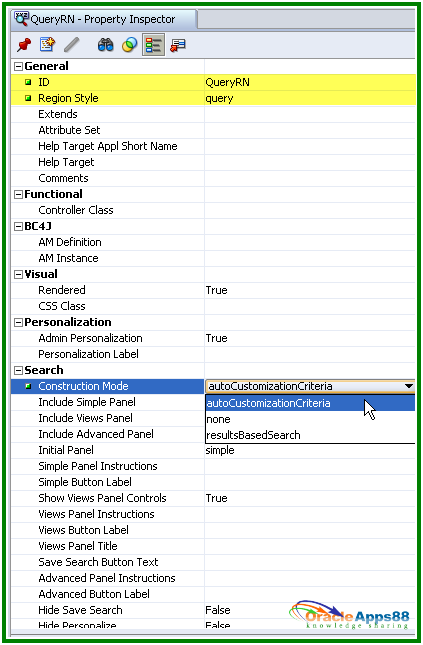 Oracle Applications Oracle Application Framework Oaf Creating Search Page
