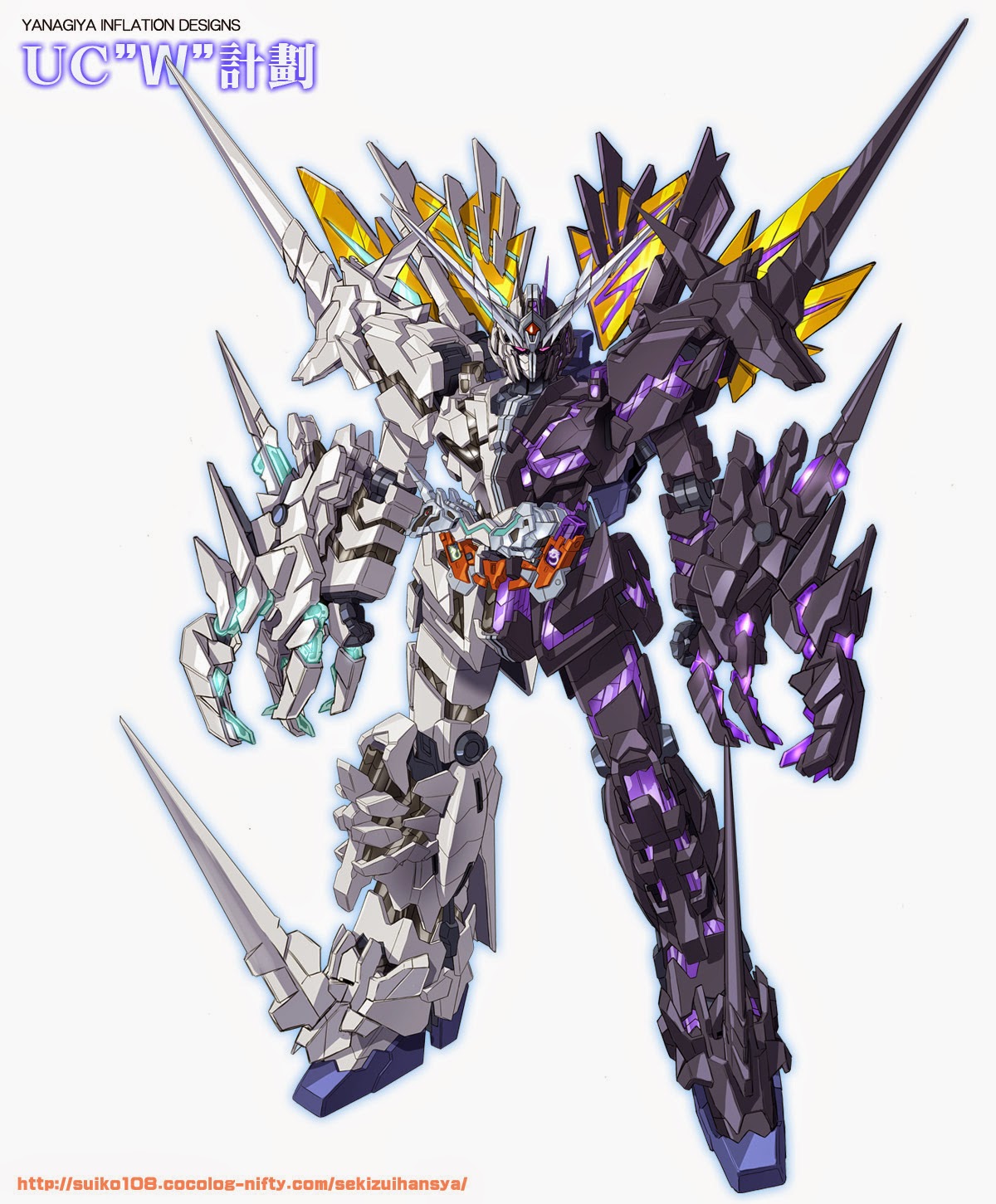 Gundam x Kamen Rider W Crossover Fanarts