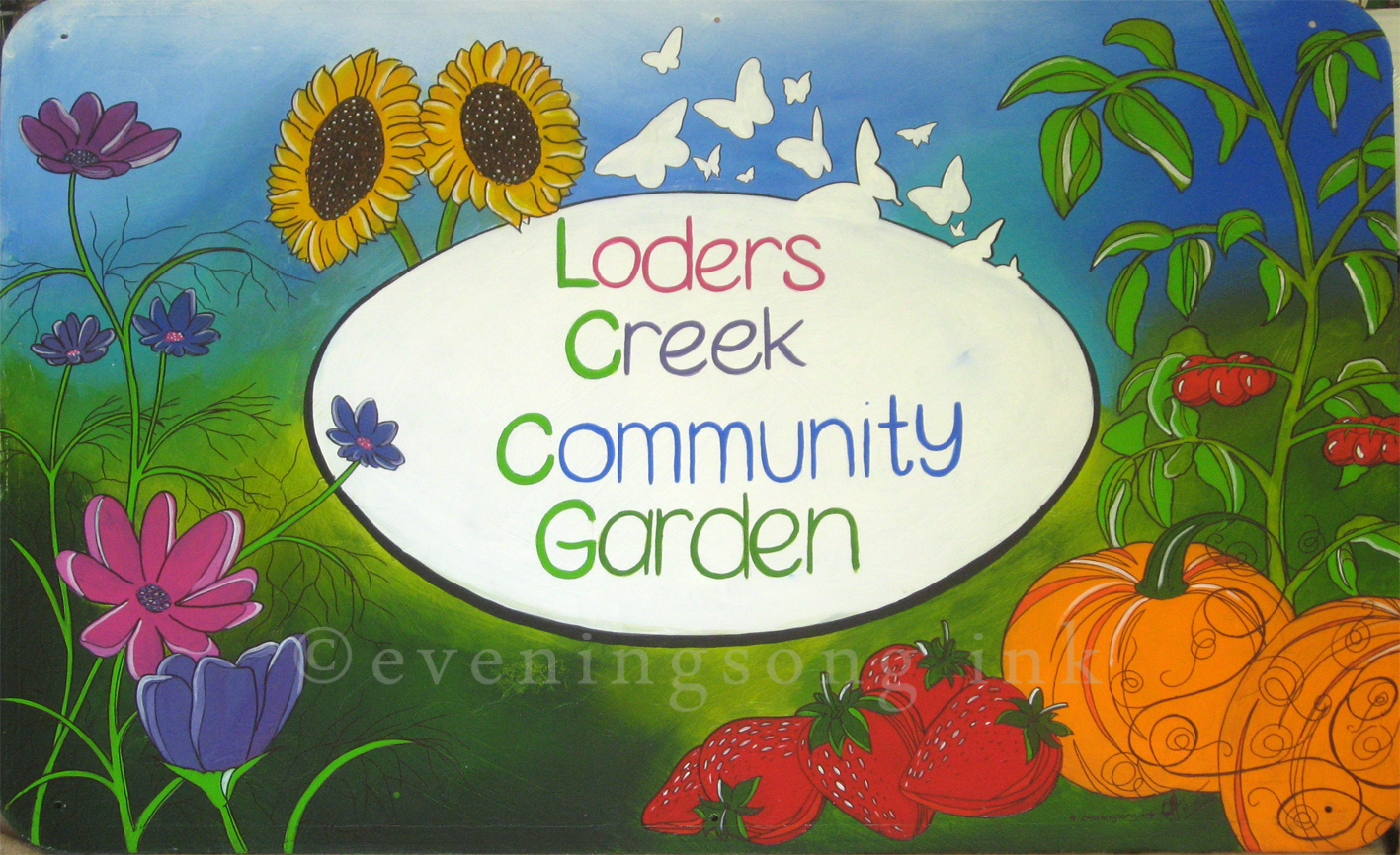 Eveningsong Ink: Community Garden signage complete!