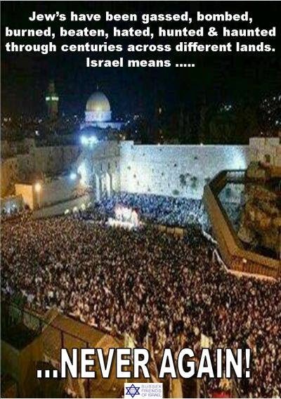 Israel Matzav: Israel means 'never again'