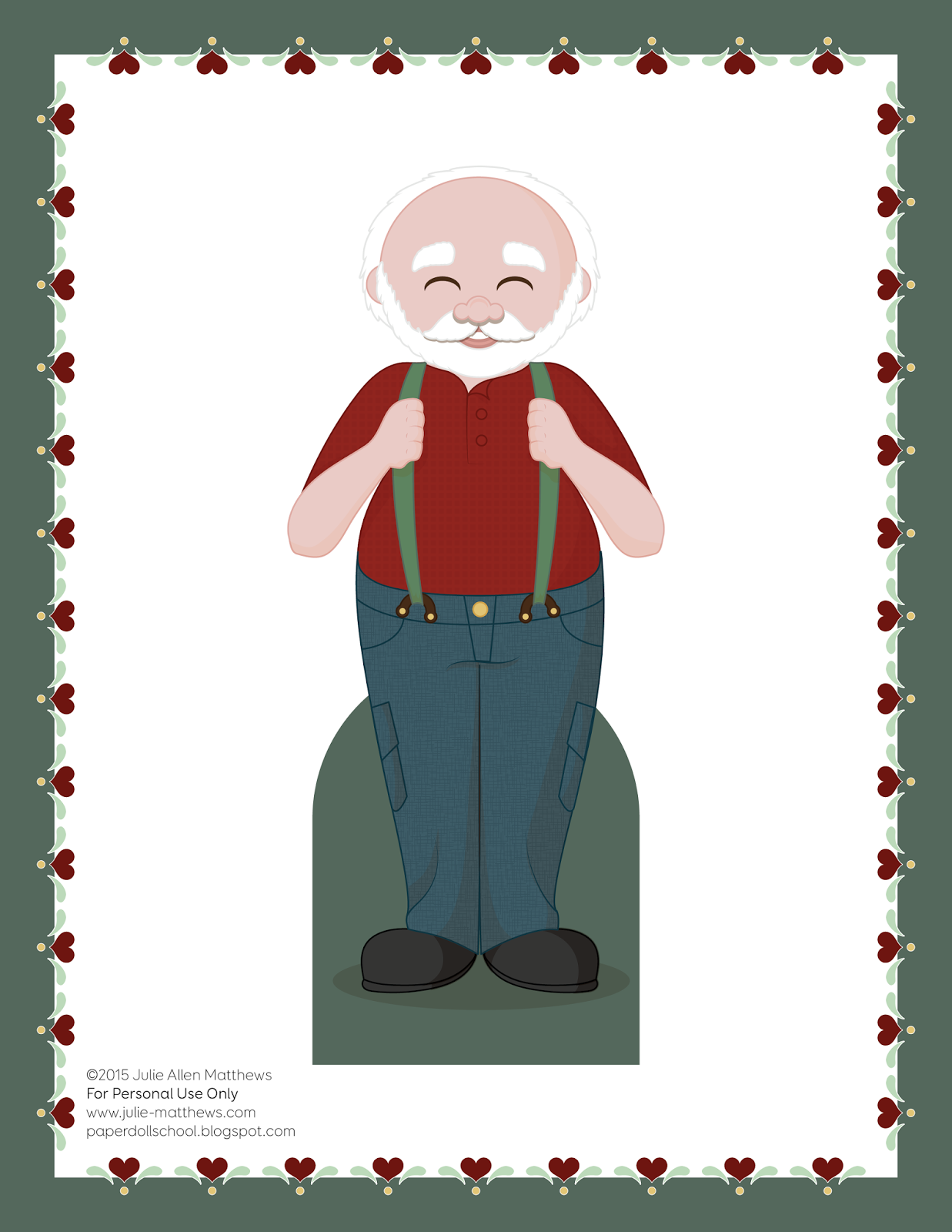 Paper Doll School: December Paper Doll -- Santa Claus and Mrs Claus ...