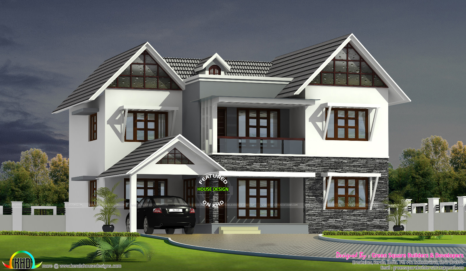 Shingles roof Colonial touch home - Kerala Home Design and Floor Plans ... Shingles roof Colonial touch home - Kerala Home Design and Floor Plans ...
