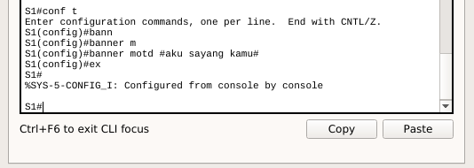 MEMBUAT BANNER DI PACKET TRACER