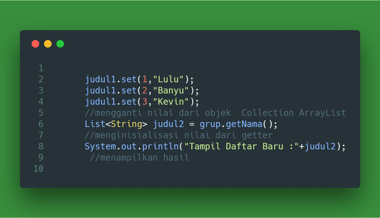 Belajar Mengimplementasi Getter Dan Setter Pada Arraylist Java Java Media Kita
